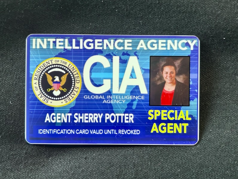Secret Agent ID Card! CIA, Cosplay, Murder Mystery, Escape Room, Gag ...