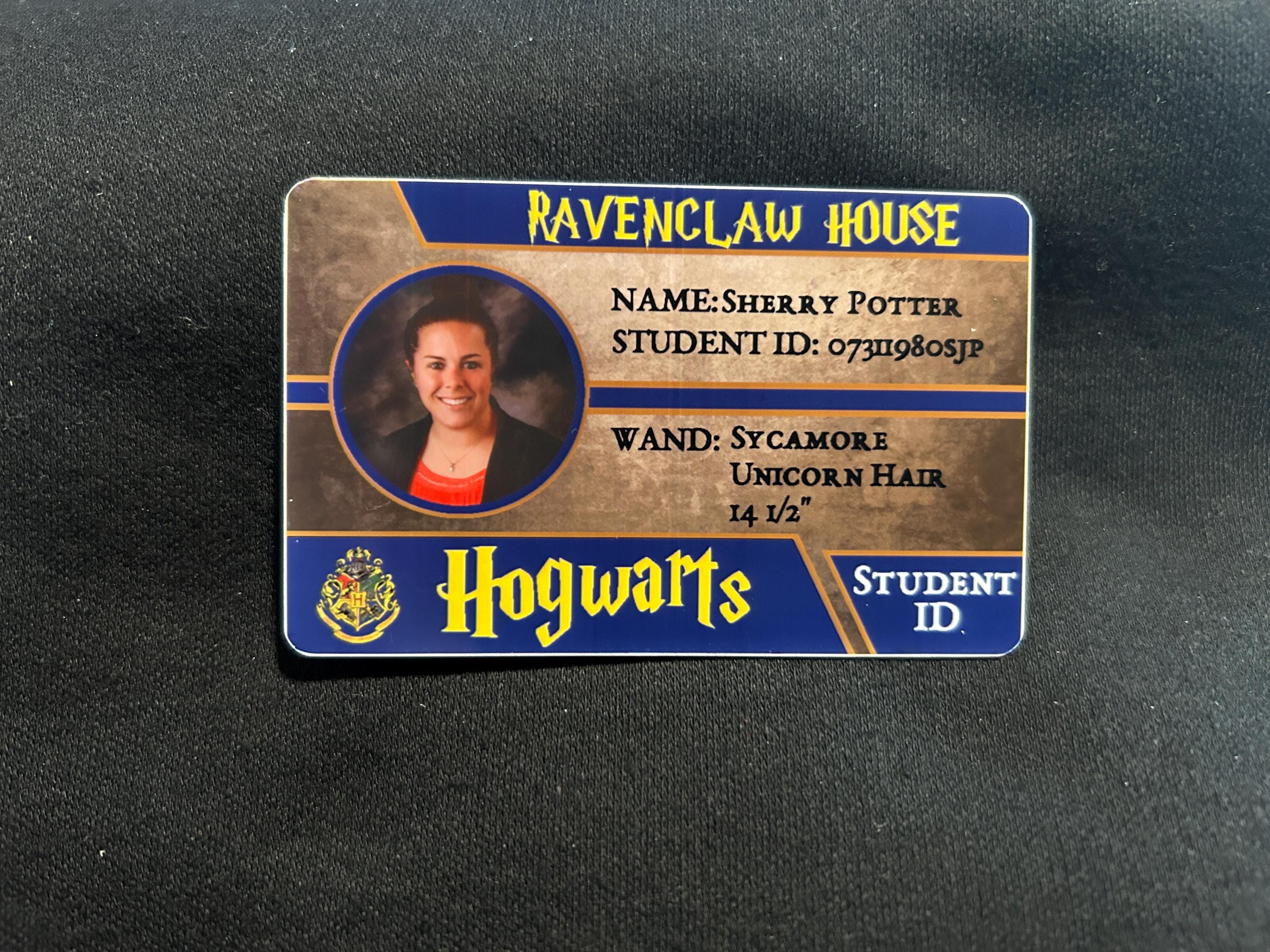 Hogwarts Student ID Card - Customizable, Gryffindor, Ravenclaw ...