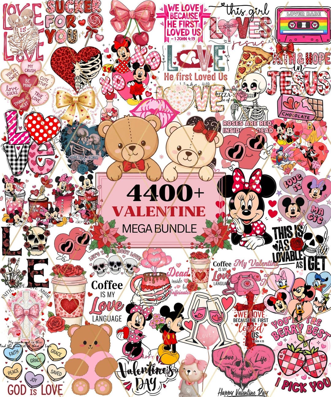 4400+ Valentine Mega Bundle Png Bundle, Retro Valentine Png, Valentines ...