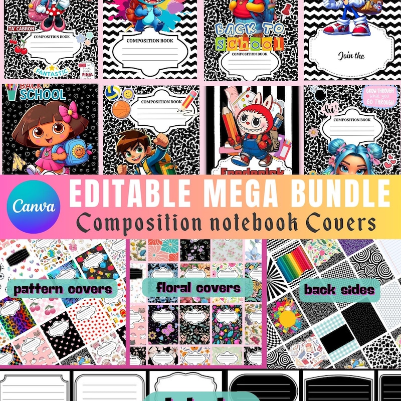 Composition Notebook Designs Png - Etsy