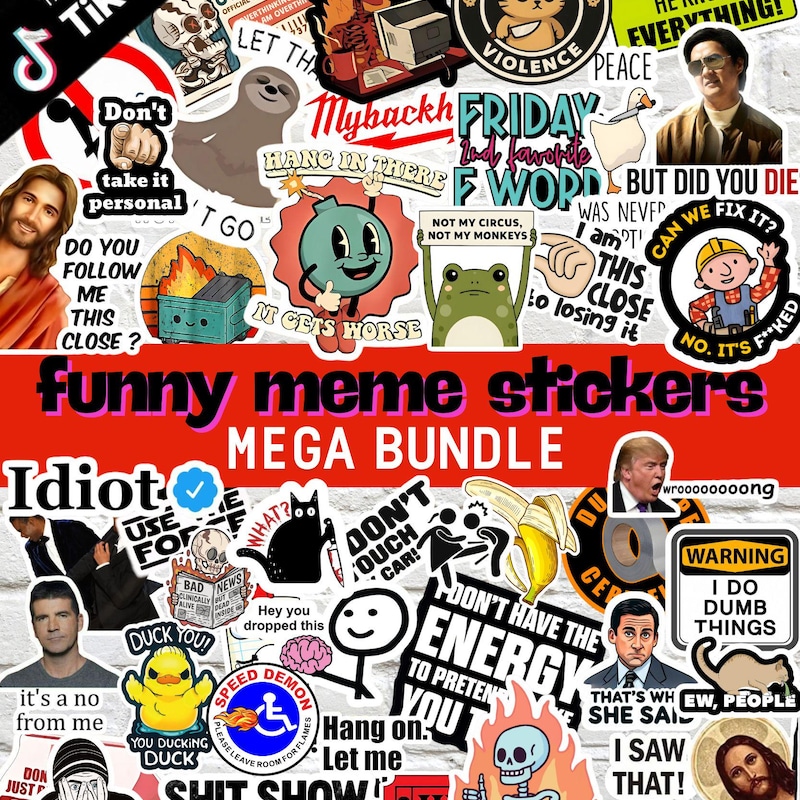Funny Sticker Packs Meme - Etsy UK