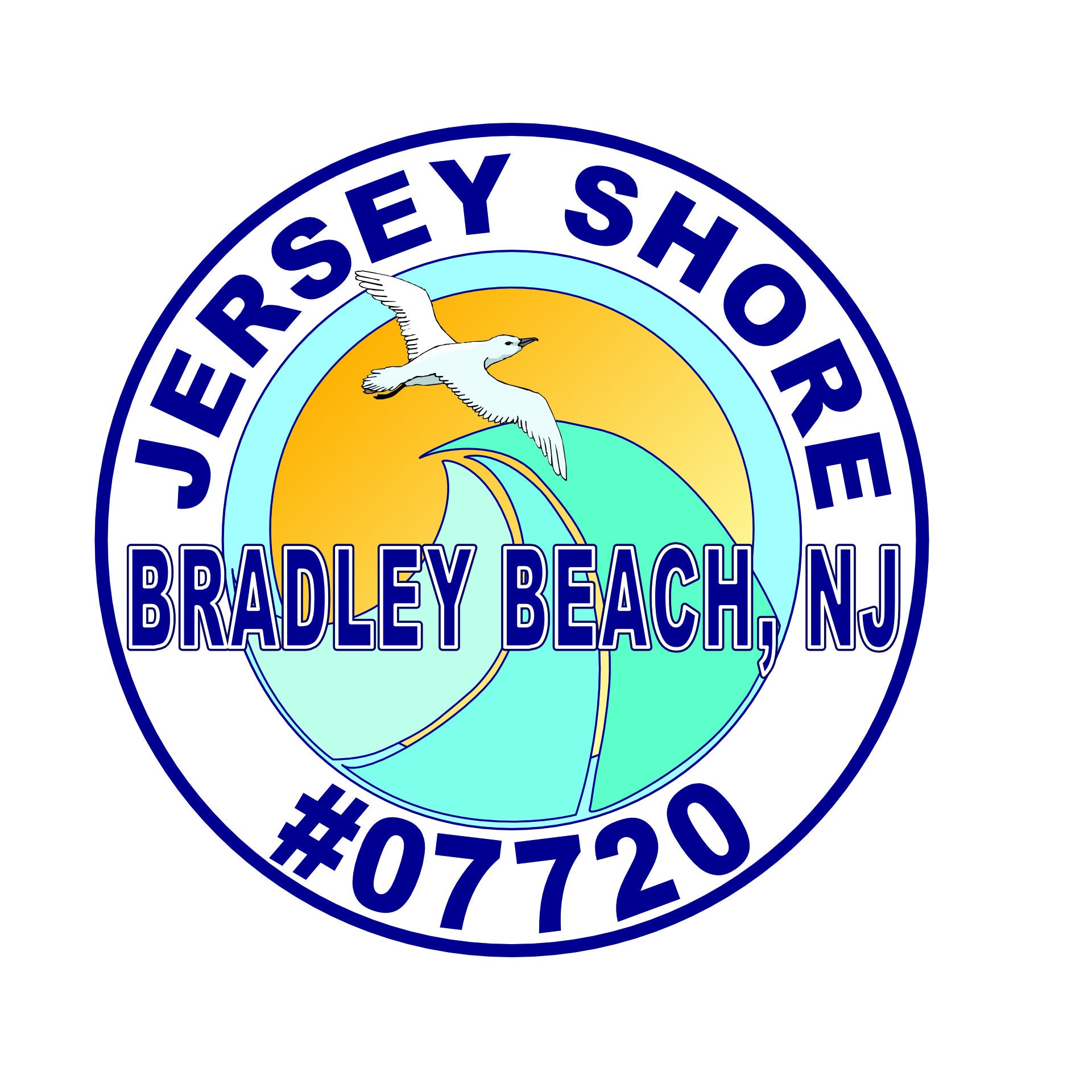 Custom Jersey Shore UV VINYL Decals, 50 NJ Shore Town Vinyl Decals - Etsy