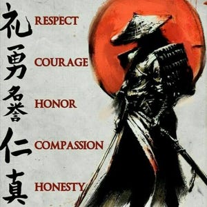 Bushido Code Printable • Samurai Warrior Wall Art • Zen Motivational ...