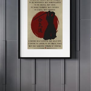I Choose ~ Samurai Warrior Wall Art • Bushido Code Print • Zen ...
