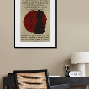 I Choose ~ Samurai Warrior Wall Art • Bushido Code Print • Zen ...