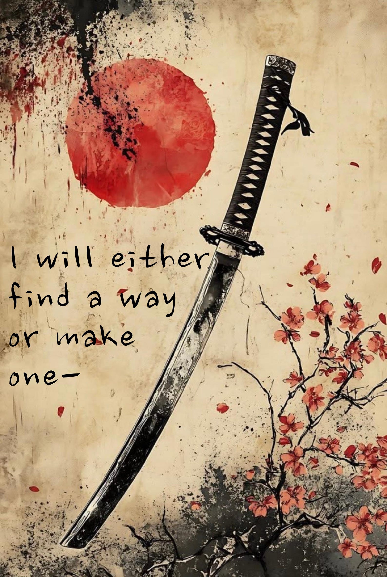 I Will~ Samurai Warrior Wall Art • Bushido Code Print • Zen ...