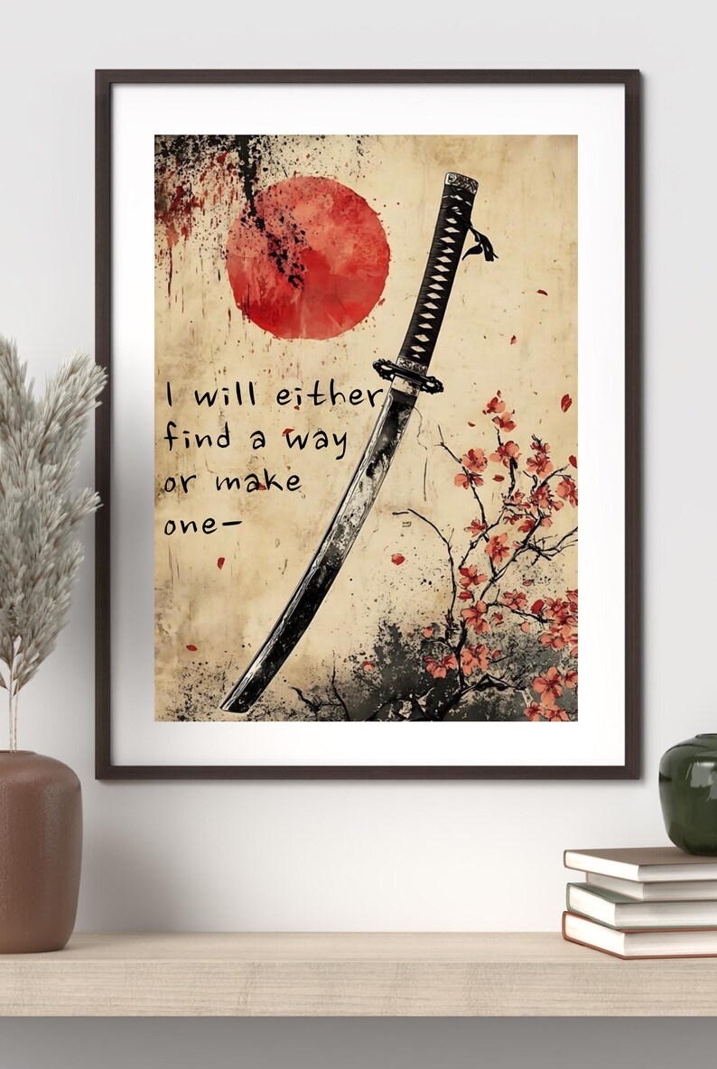I Will~ Samurai Warrior Wall Art • Bushido Code Print • Zen ...