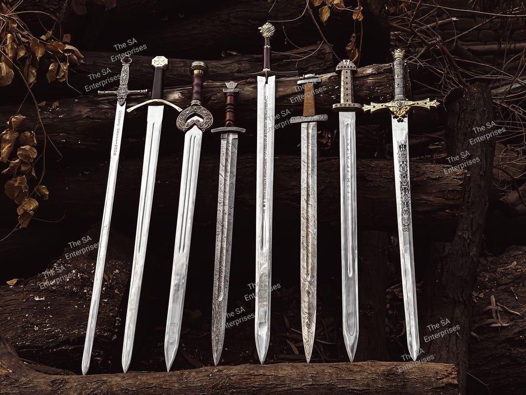 Swords, Real Medieval Viking Damascus Steel Handmade Sword, Vikings ...