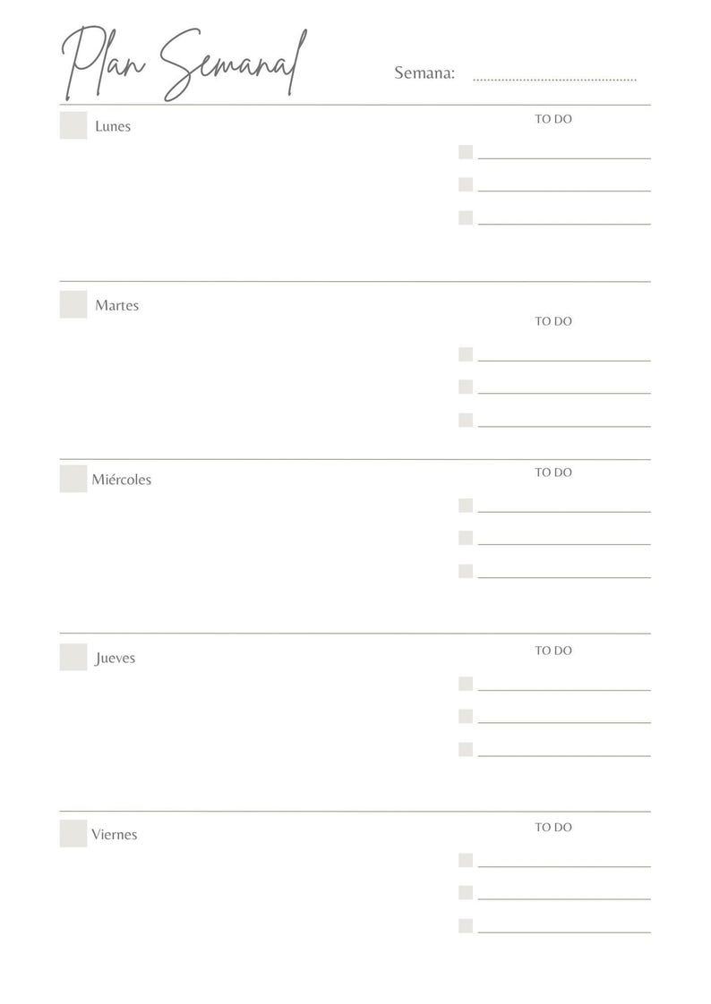 Weekly Planner to Organize the Week - Etsy