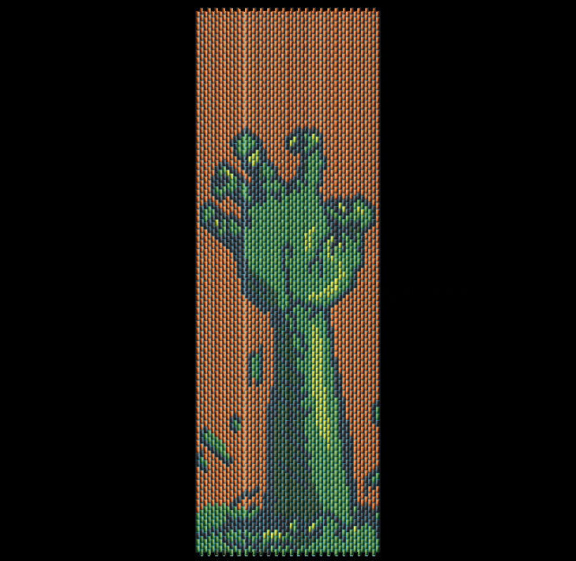 Zombie Bracelet Beading Pattern - Halloween Peyote or Brick Stitch ...