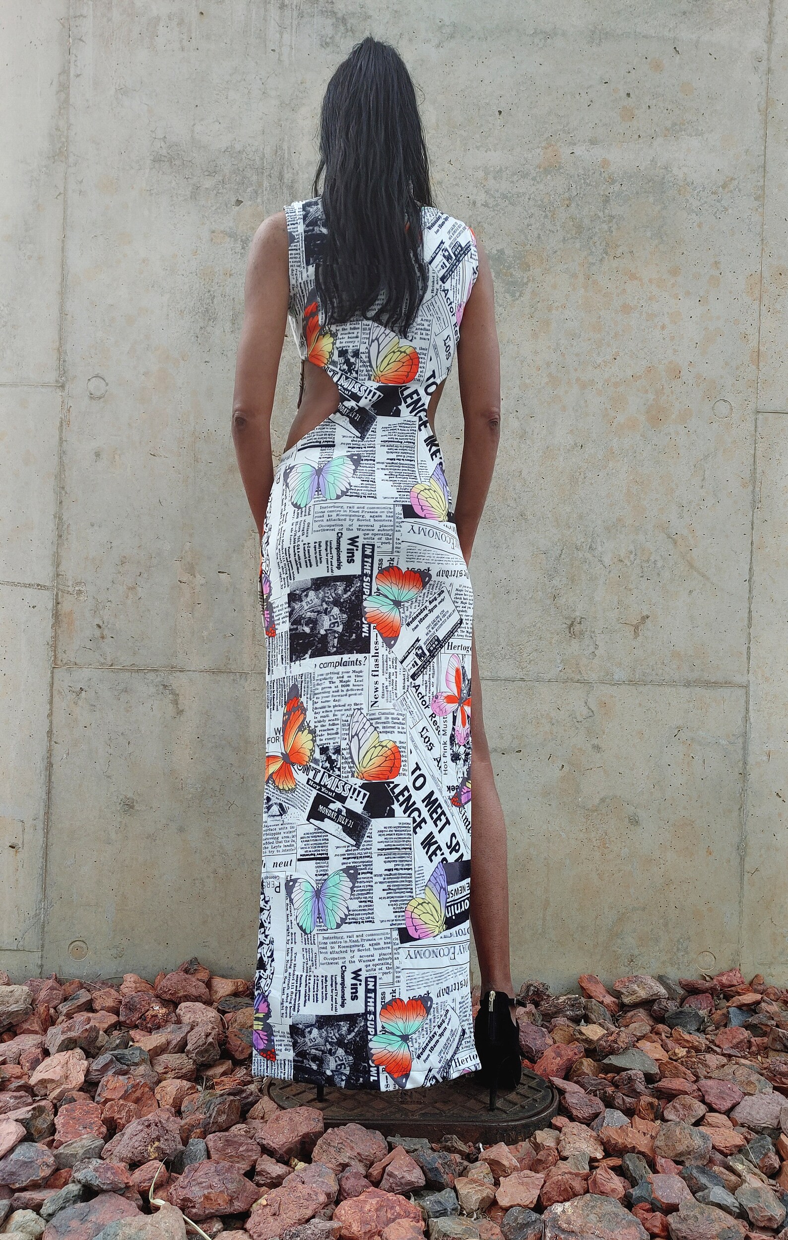 Summer Newspaper Print Double Side Split Cutout Maxi Dress Etsy summer-newspaper-print-double-side-split-cutout-maxi-dress-etsy
