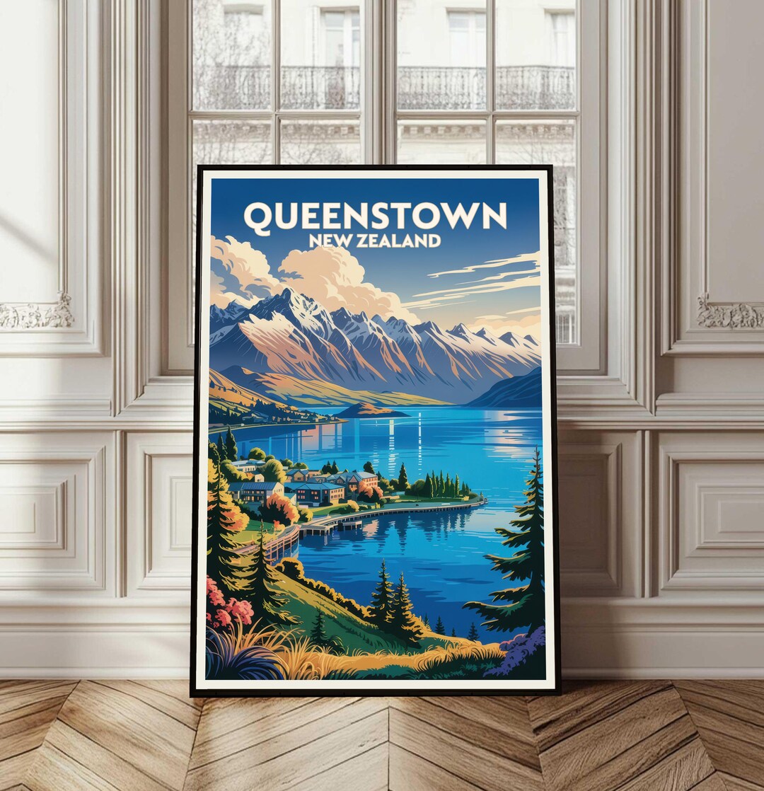 Queenstown Poster, Queenstown Travel Poster, Queenstown New Zealand ...