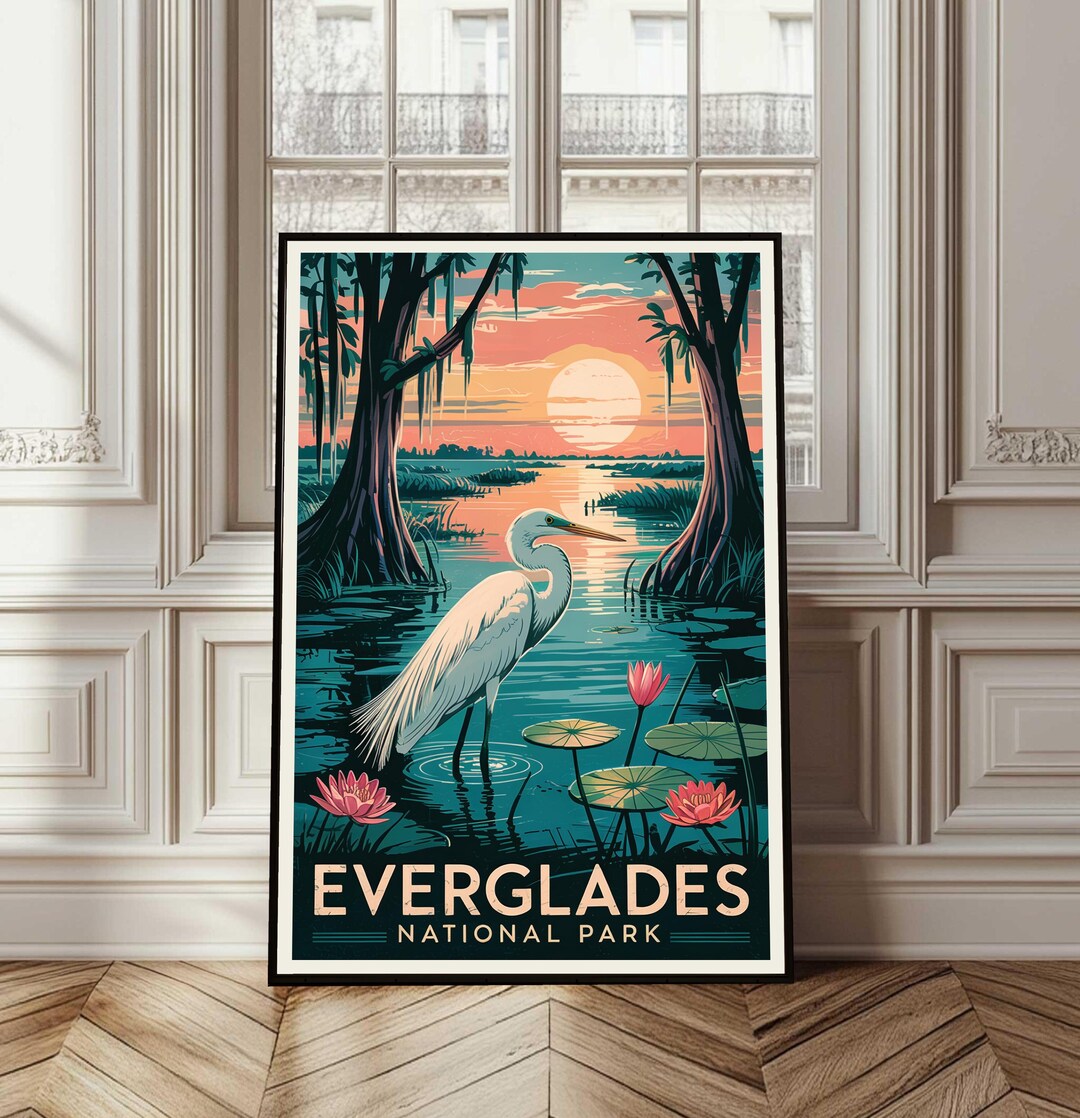 Everglades National Park Poster, Everglades Travel Poster, Florida Wall ...