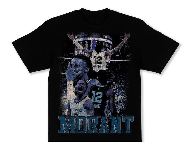 Ja Morant Vintage PNG | Grunge T Shirt Design Download for Streetwear ...