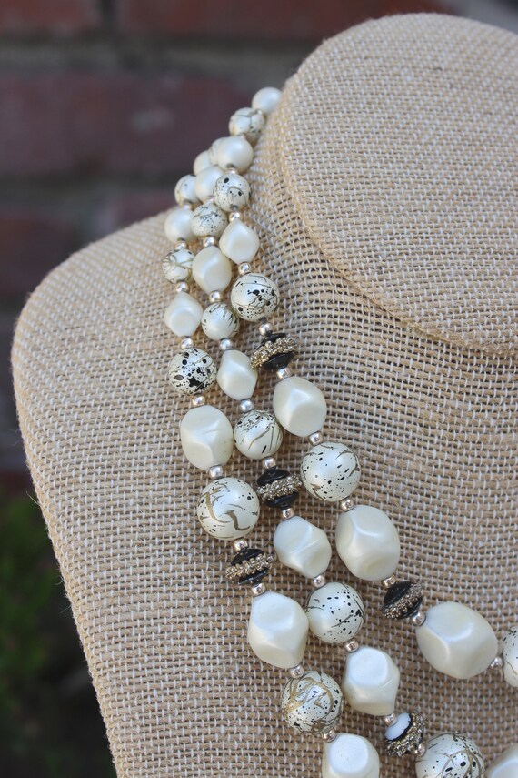 1950's Atomic Bead Necklace and Matching earrings set… - Gem