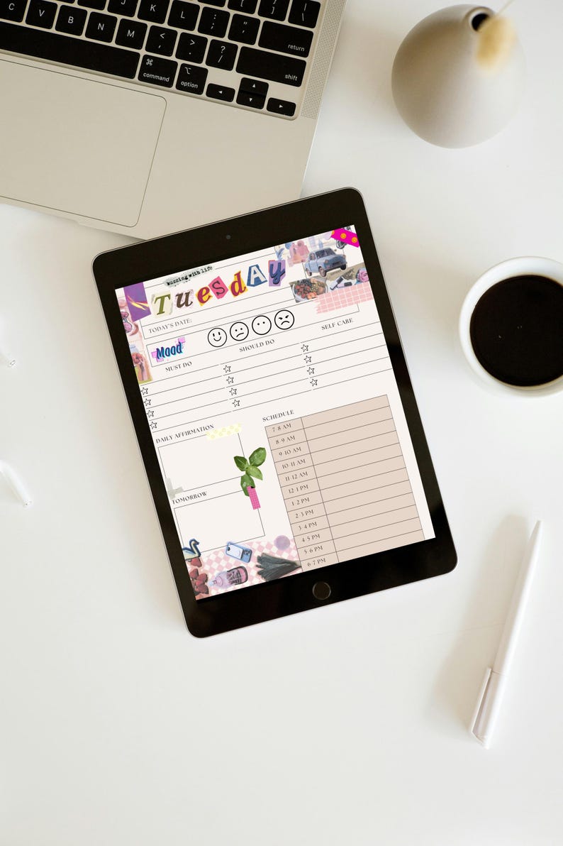 90s Digital Planner – Retro Aesthetic Printable Planner PDF, Cute Y2K ...