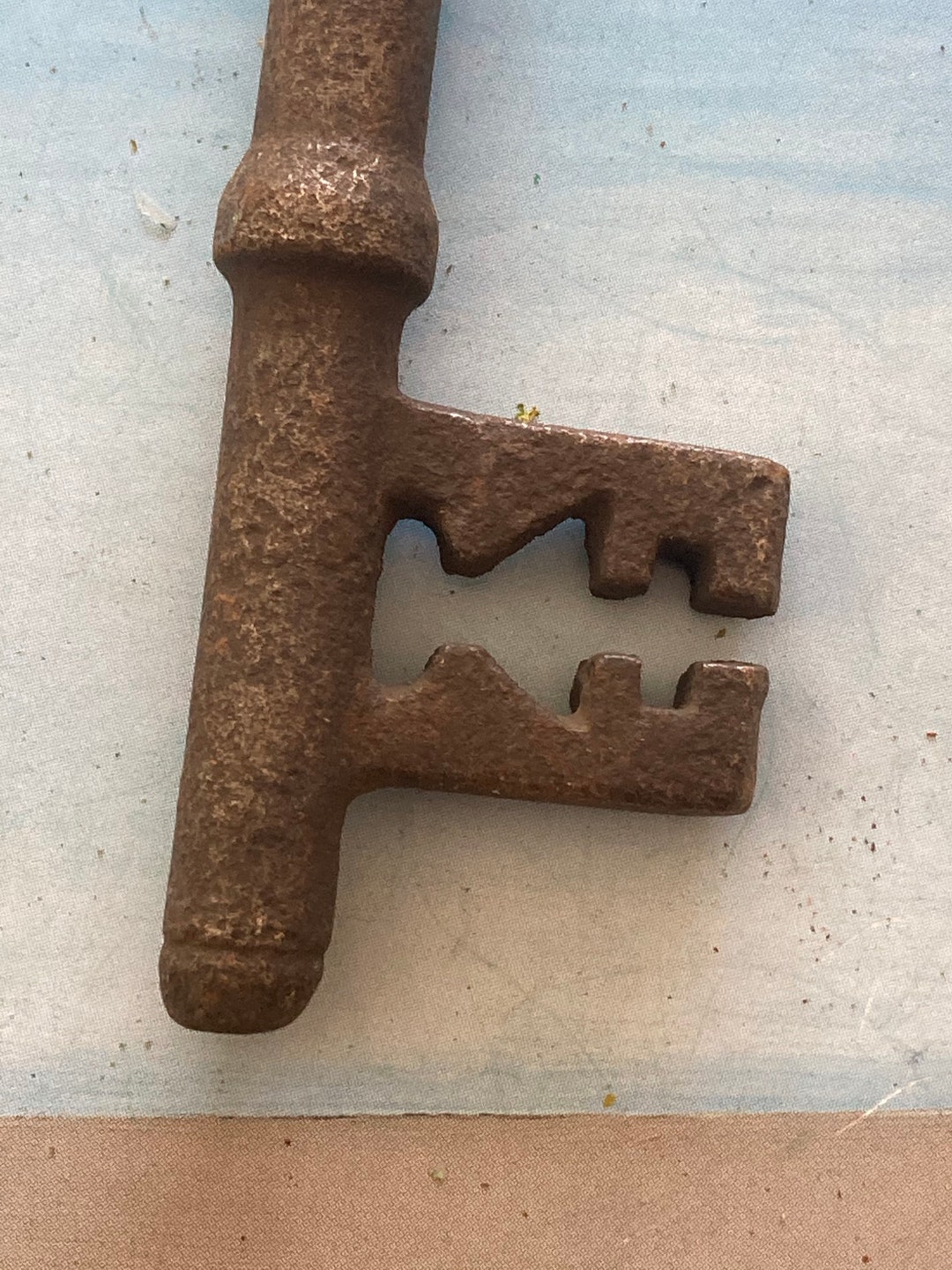 Vintage Skeleton Key W Unusual Teeth - Etsy