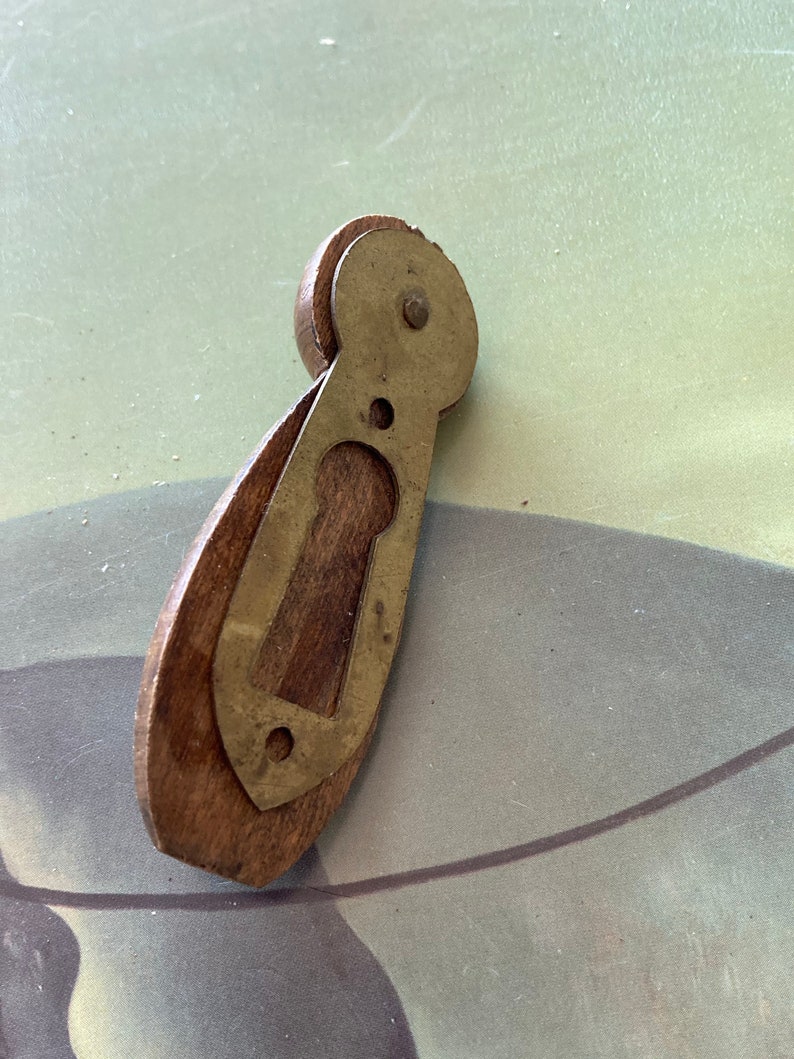 Vintage Escutcheon W Wood Swivel Ornate Key Hole DIY Steamunk ...
