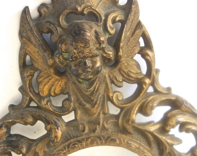 Old Gothic - Angelic Cast Iron Clock Case - DIY Picture Frame Altered ...