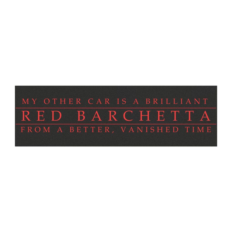 Rush Red Barchetta Sticker/magnet: Prog Rock Bumper Sticker - Etsy