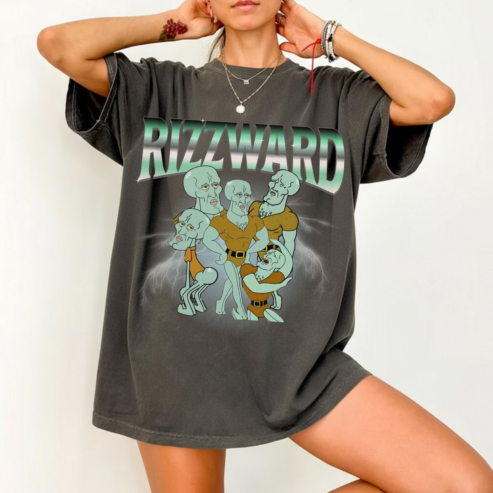 Rizzward Handsomesquidward Meme Shirt, Comfort Colors Y2K Spongbob Tee ...