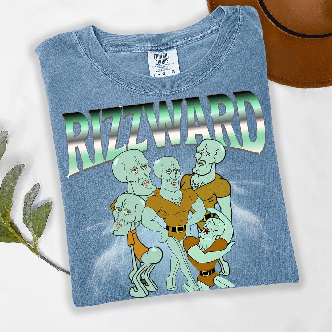 Rizzward Handsomesquidward Meme Shirt, Comfort Colors Y2K Spongbob Tee ...