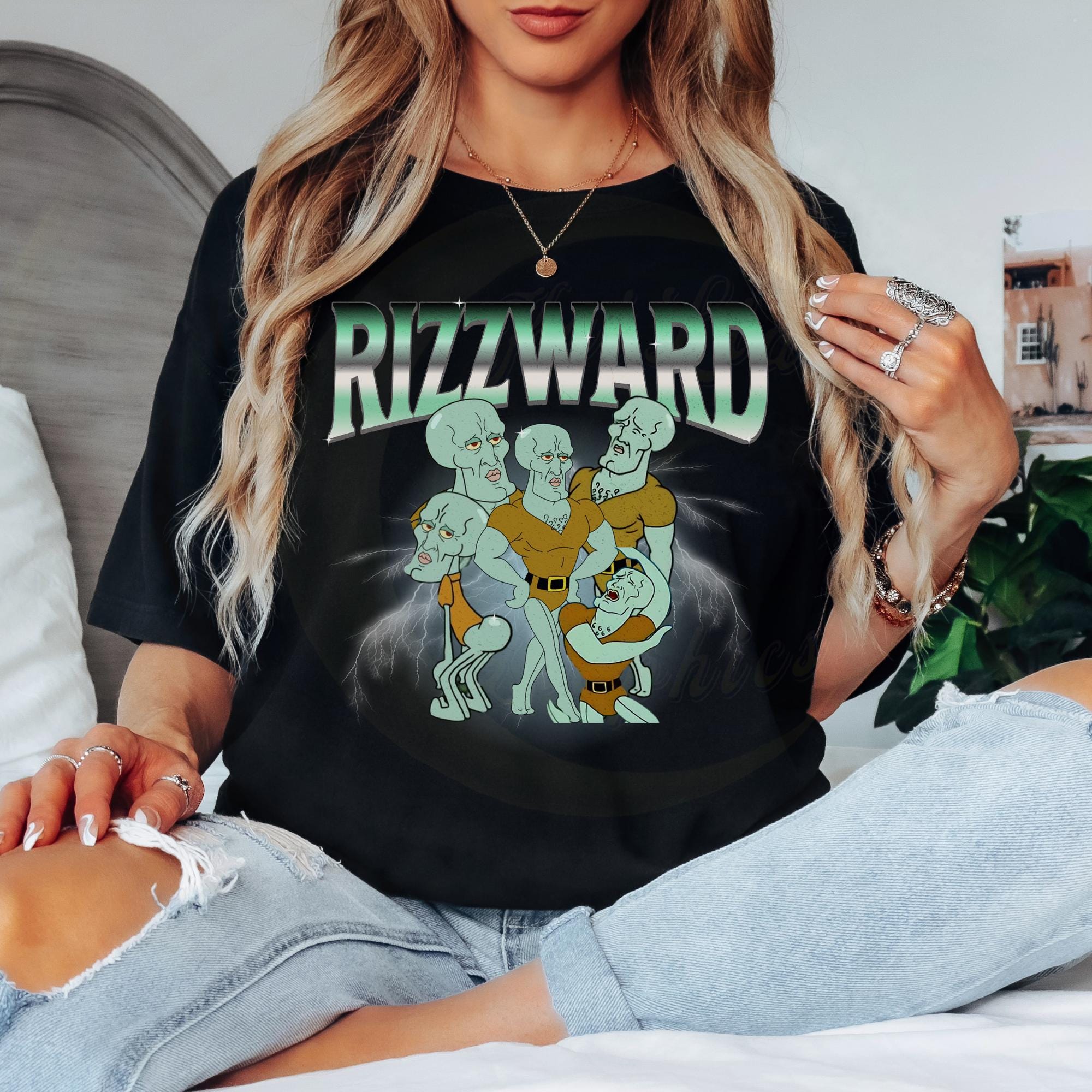 Rizzward Handsomesquidward Meme Shirt, Comfort Colors Y2K Spongbob Tee ...