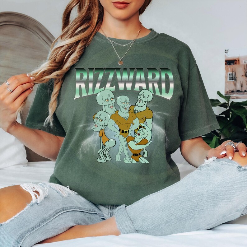 Rizzward Handsomesquidward Meme Shirt, Comfort Colors Y2K Spongbob Tee ...