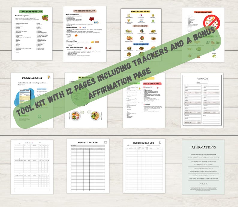 Diabetes Management Toolkit: Food Charts, Meal Plan, & Tracker (PDF ...
