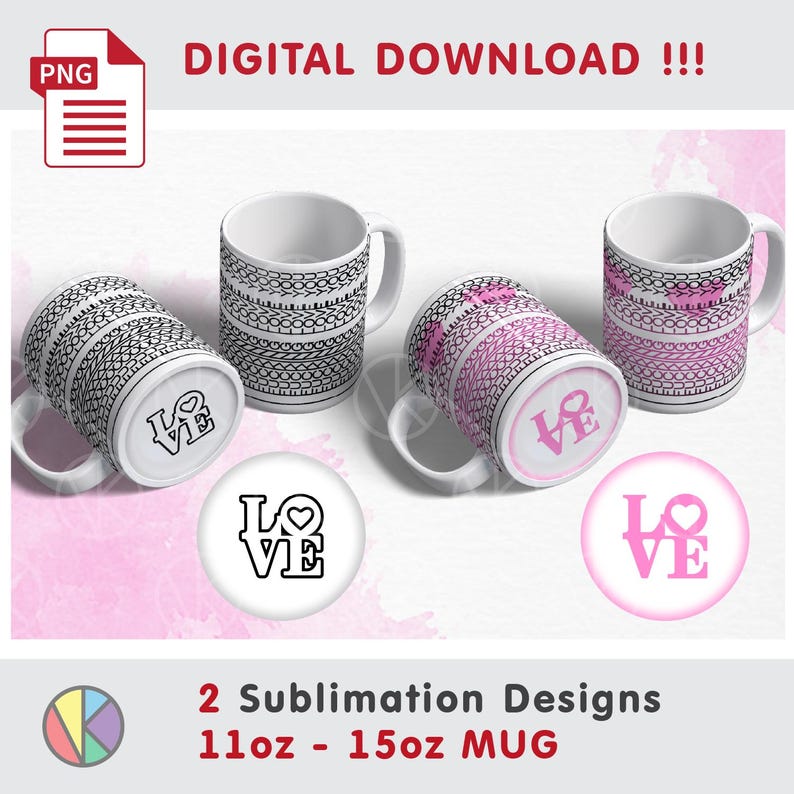 2 Love Hidden Message Patterns: Valentine's Day Gift. Funny Bottom ...