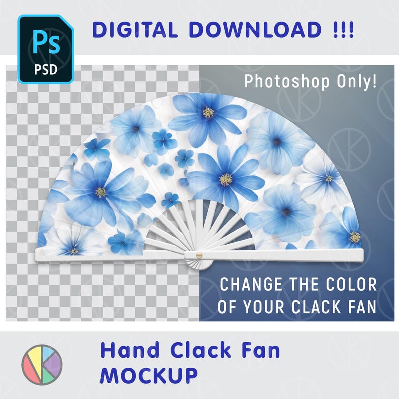 Hand Clack Fan Mockup: Folding Fan PSD Template (digital Download) - Etsy