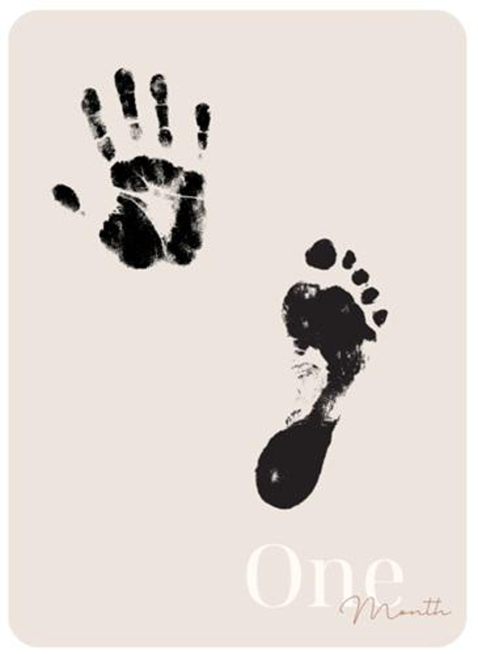12 Months of You – Handprint & Footprint Cards (digital) Neutral | Baby ...