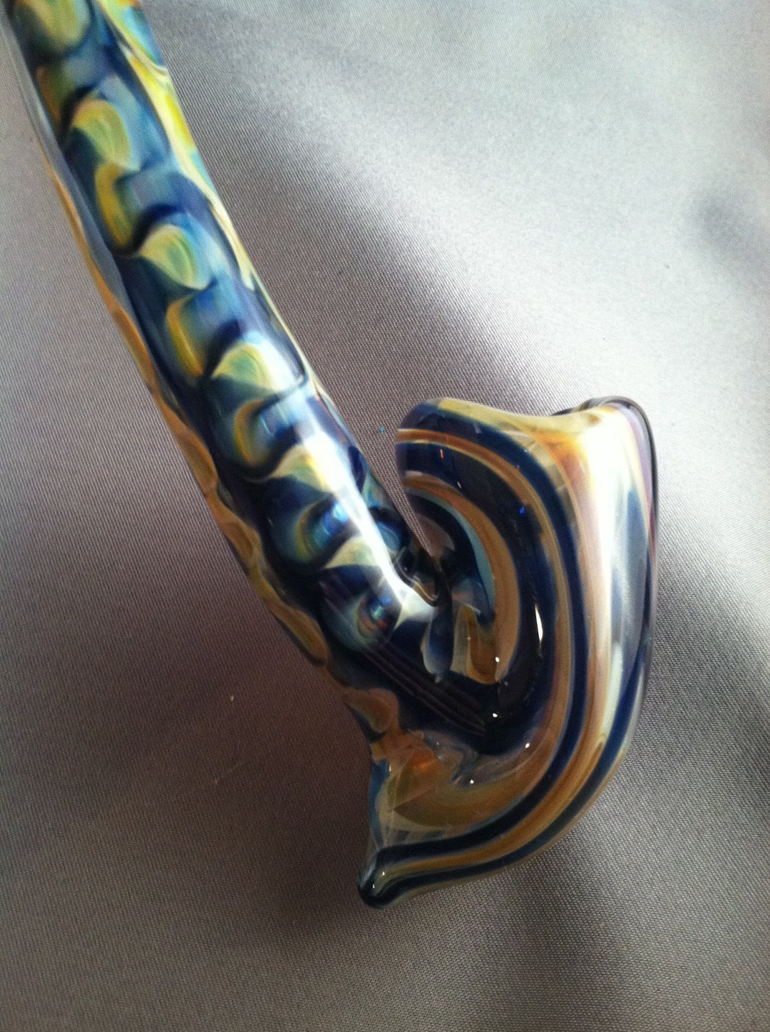 Functional Art Glass- Spiked Gandalf Pipe | Glass Wizard Pipe | Blue ...