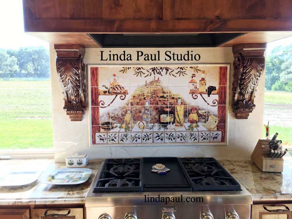 Italian Kitchen Ceramic Tile Mural Kitchen Backsplash in 3 Sizes - Etsy