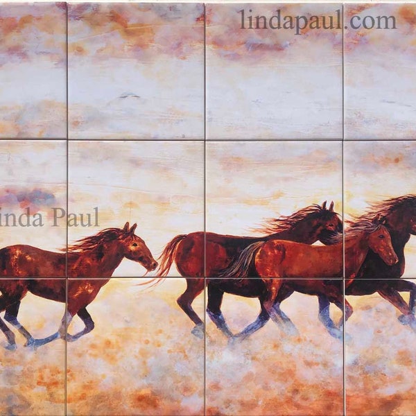 Tile Mural Horses - Etsy