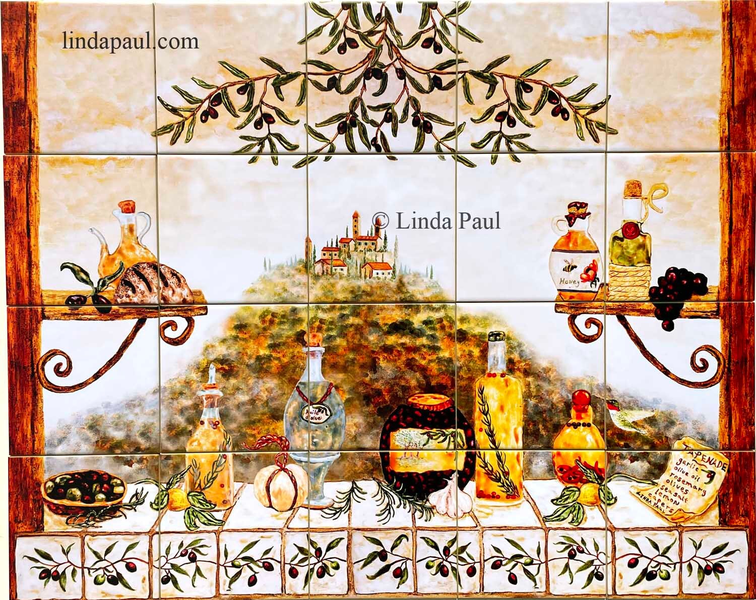 Italian Kitchen Ceramic Tile Mural Kitchen Backsplash in 3 Sizes - Etsy