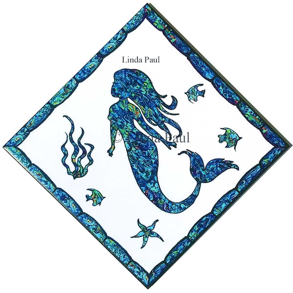 Mermaid Tile Etsy