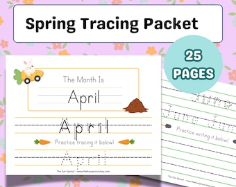 Spring Tracing Worksheets Preschool Printable | Fine Motor Skills ...