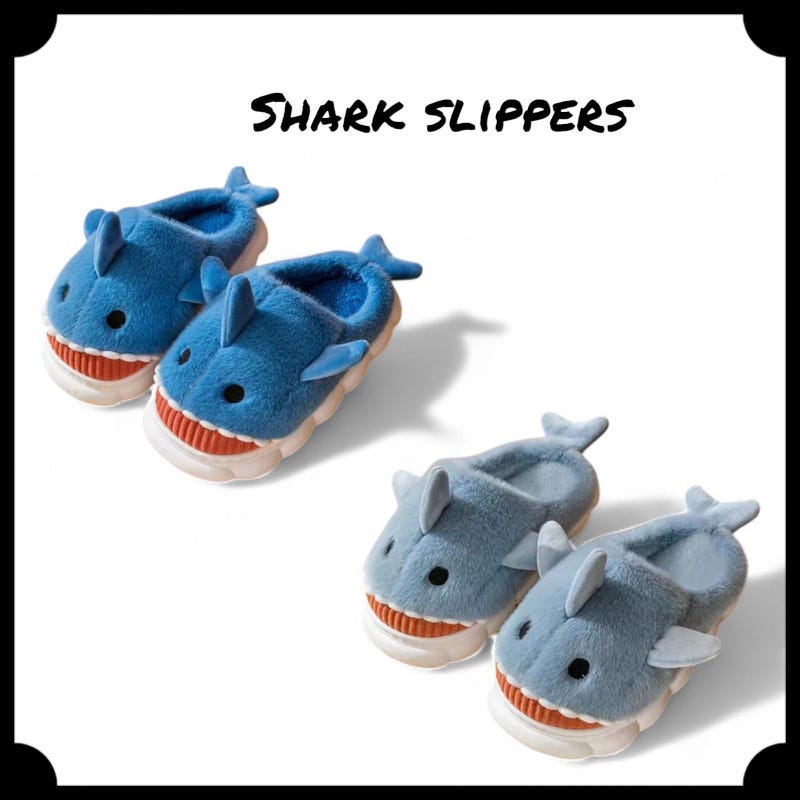 Shark Slippers - Etsy