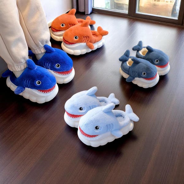 Shark Slippers - Etsy