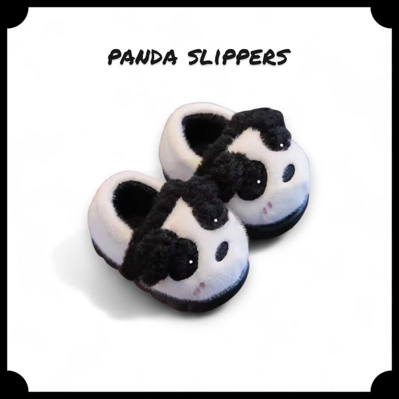 Panda Slippers - Etsy