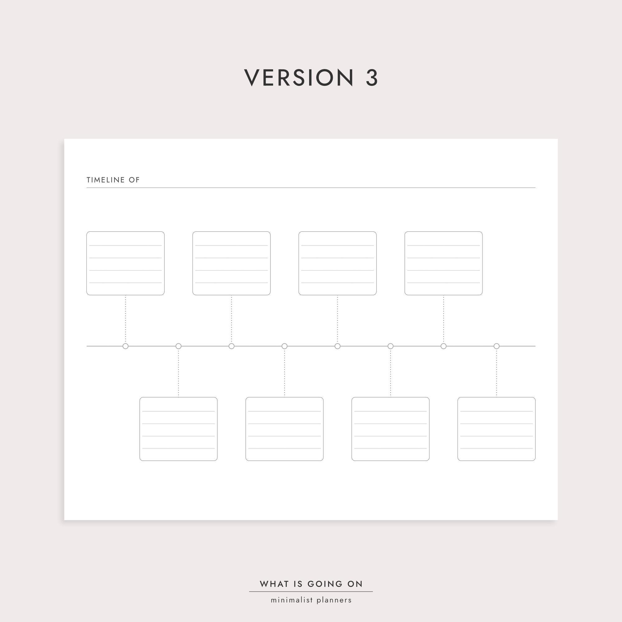 Timelines: Three Versions - A4/a5/letter/half Letter Sizes (printable ...