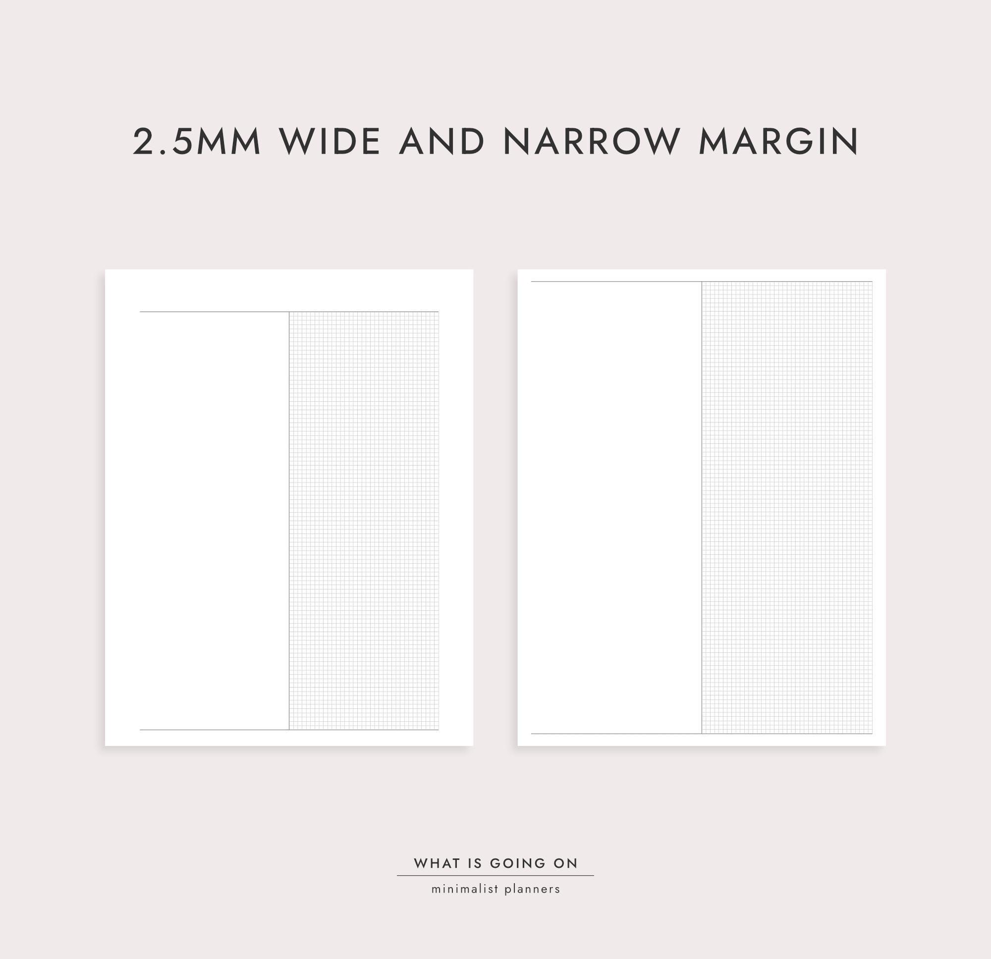 Half-blank Half-grid Note Paper: Portrait Orientation With 2-10mm Grids ...