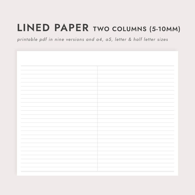 Lined Paper Center Line - Etsy