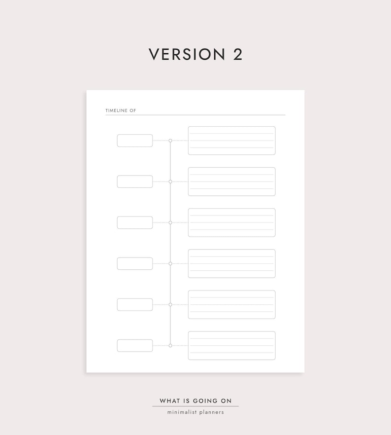 Timelines: Three Versions - A4/a5/letter/half Letter Sizes (printable ...
