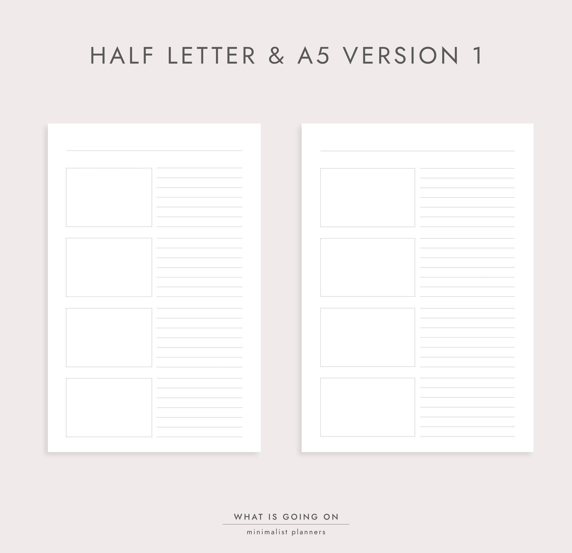 PDF Storyboards: A4/a5/letter/half Letter Sizes (printable Download) - Etsy