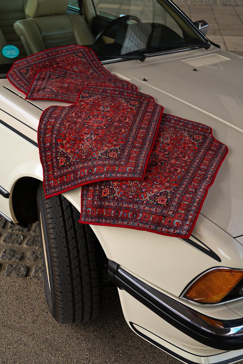 Persian Inspired Oriental Car Mat | Saffron | Aesthetic Carpet | Car ...