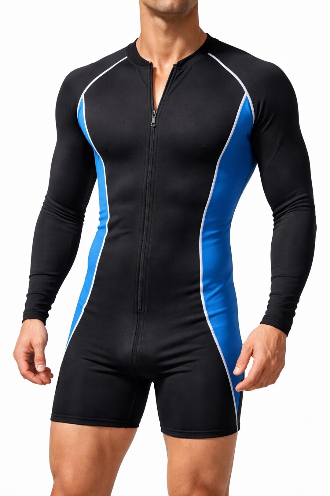 Personalized Swim Suit Full Zipper for Men | Custom Name Printed - Etsy