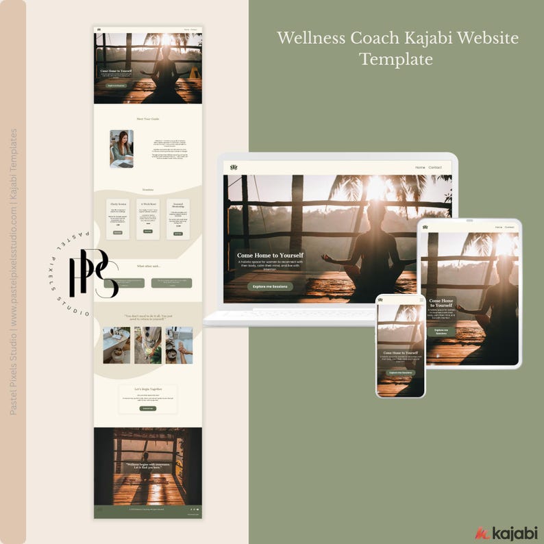 Wellness Coach Kajabi Website Template - Etsy