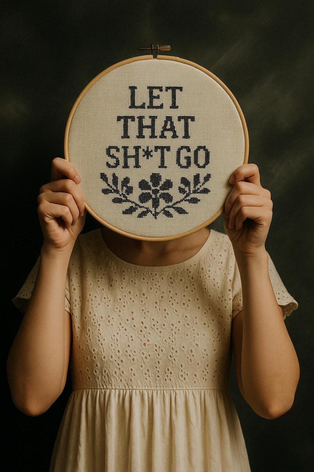 Let That Sh*t Go Cross Stitch Pattern – Funny PDF Embroidery – Digital ...